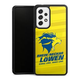 DeinDesign Galaxy A53 5G Handy Gallery Case Handyh&uuml;lle 9H Geh&auml;rtetes Glas R&uuml;ckseite H&uuml;lle Rnl Official Licensed Product Rhein-Neckar-L&ouml;wen Gallery Case
