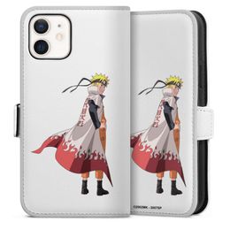 DeinDesign iPhone 12 Handy Klapph&uuml;lle Handyh&uuml;lle aus Kunst Leder wei&szlig; Flip Case Sensei Naruto Shippuden Hokage Sideflip mit Lasche