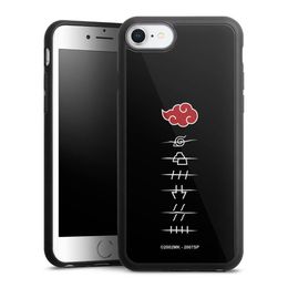 DeinDesign iPhone SE (2020) Handy Gallery Case Handyh&uuml;lle 9H Geh&auml;rtetes Glas R&uuml;ckseite H&uuml;lle Naruto Shippuden Akatsuki Official Licensed Product Gallery Case