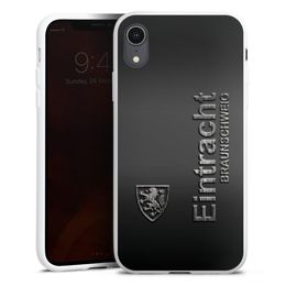 DeinDesign iPhone Xr Handy Silikon H&uuml;lle Case wei&szlig; Handyh&uuml;lle Logo Eintracht Braunschweig Official Licensed Product Silikon Case