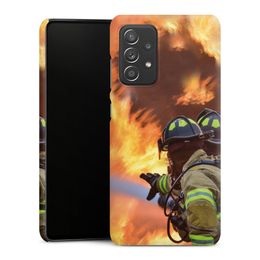 DeinDesign Galaxy A52s 5G Handy Premium Case Smartphone Handyh&uuml;lle Schutzh&uuml;lle matt Fire Fighters Fire Fighter Life Saver Premium Case