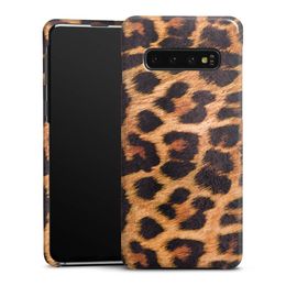 DeinDesign Galaxy S10 Handy Premium Case Smartphone Handyh&uuml;lle Schutzh&uuml;lle gl&auml;nzend Animal Print Leopard Fur Premium Case