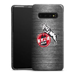 DeinDesign Galaxy S10 Handy Premium Case Smartphone Handyh&uuml;lle Schutzh&uuml;lle gl&auml;nzend Official Licensed Product Metallic Look 1. Fc K&ouml;ln Premium Case