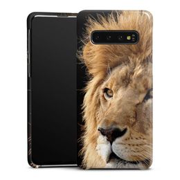DeinDesign Galaxy S10 Handy Premium Case Smartphone Handyh&uuml;lle Schutzh&uuml;lle gl&auml;nzend Jungle Lion Photography Premium Case