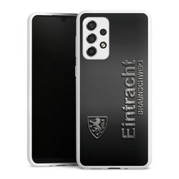 DeinDesign Galaxy A33 5G Handy Silikon H&uuml;lle Case wei&szlig; Handyh&uuml;lle Official Licensed Product Eintracht Braunschweig Logo Silikon Case