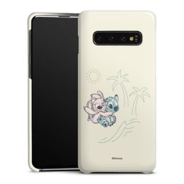 DeinDesign Galaxy S10 Handy Premium Case Smartphone Handyh&uuml;lle Schutzh&uuml;lle gl&auml;nzend Angel Disney Lilo & Stitch Premium Case