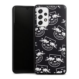DeinDesign Galaxy A33 5G Handy Slim Case extra d&uuml;nn Silikon Handyh&uuml;lle schwarz H&uuml;lle Rb Leipzig Muster Logo Silikon Slim Case