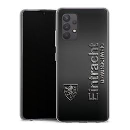 DeinDesign Galaxy A32 4G Handy Silikon H&uuml;lle Case transparent Handyh&uuml;lle Logo Eintracht Braunschweig Official Licensed Product Silikon Case