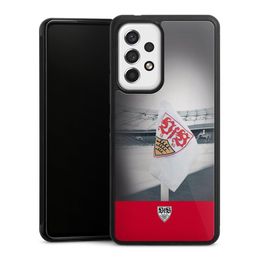 DeinDesign Galaxy A53 5G Handy Gallery Case Handyh&uuml;lle 9H Geh&auml;rtetes Glas R&uuml;ckseite H&uuml;lle Official Licensed Product Vfb Stuttgart Bundesliga Gallery Case