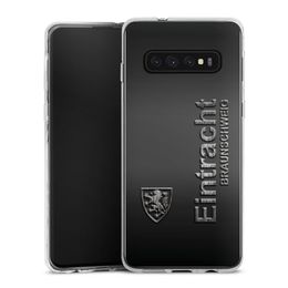 DeinDesign Galaxy S10 Plus Handy Silikon H&uuml;lle Case transparent Handyh&uuml;lle Logo Eintracht Braunschweig Official Licensed Product Silikon Case