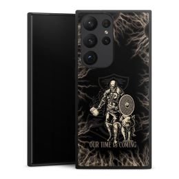 DeinDesign Galaxy S23 Ultra Handy Premium Silikon H&uuml;lle Handyh&uuml;lle schwarz Case Wikinger Vikings Tv Show Designs Silikon Premium Case