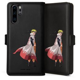 DeinDesign Huawei P30 Pro Handy Klapph&uuml;lle Handyh&uuml;lle aus Kunst Leder schwarz Flip Case Sensei Naruto Shippuden Hokage Sideflip mit langer Lasche