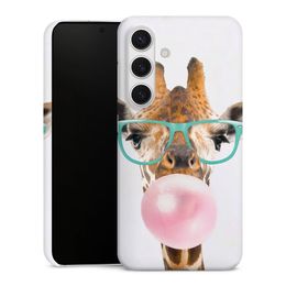 DeinDesign Galaxy S24 Handy Premium Case Smartphone Handyh&uuml;lle Schutzh&uuml;lle matt Giraffe Animals Glasses Premium Case