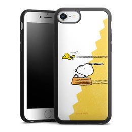 DeinDesign iPhone SE (2020) Handy Gallery Case Handyh&uuml;lle 9H Geh&auml;rtetes Glas R&uuml;ckseite H&uuml;lle Children Peanuts Snoopy Gallery Case
