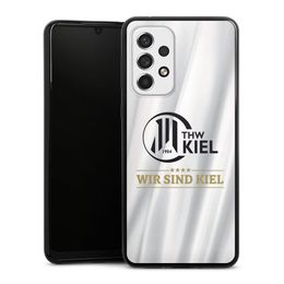 DeinDesign Galaxy A33 5G Handy Slim Case extra d&uuml;nn Silikon Handyh&uuml;lle schwarz H&uuml;lle Thw Kiel Handball Official Licensed Product Silikon Slim Case