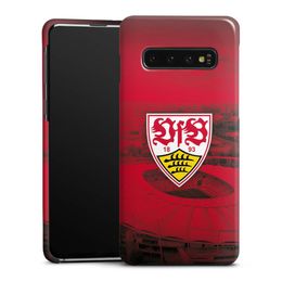 DeinDesign Galaxy S10 Handy Premium Case Smartphone Handyh&uuml;lle Schutzh&uuml;lle gl&auml;nzend Vfb Stuttgart Official Licensed Product Stadium Premium Case
