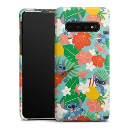 DeinDesign Galaxy S10 Handy Premium Case Smartphone Handyh&uuml;lle Schutzh&uuml;lle gl&auml;nzend Lilo & Stitch Movie Disney Premium Case