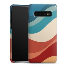 DeinDesign Galaxy S10 Handy Premium Case Smartphone Handyh&uuml;lle Schutzh&uuml;lle gl&auml;nzend Ombre Wave Colour Premium Case