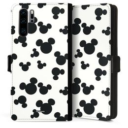 DeinDesign Huawei P30 Pro Handy Klapph&uuml;lle Handyh&uuml;lle aus Kunst Leder schwarz Flip Case Mickey Mouse Official Licensed Product Disney Sideflip mit langer Lasche