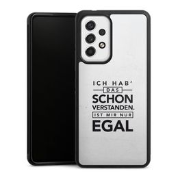 DeinDesign Galaxy A53 5G Handy Gallery Case Handyh&uuml;lle 9H Geh&auml;rtetes Glas R&uuml;ckseite H&uuml;lle Spruch Sayings Statement Gallery Case