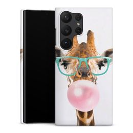 DeinDesign Galaxy S23 Ultra Handy Premium Case Smartphone Handyh&uuml;lle Schutzh&uuml;lle matt Giraffe Animals Glasses Premium Case