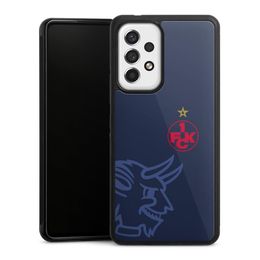 DeinDesign Galaxy A53 5G Handy Gallery Case Handyh&uuml;lle 9H Geh&auml;rtetes Glas R&uuml;ckseite H&uuml;lle Logo 1. Fck 1. Fc Kaiserslautern Gallery Case