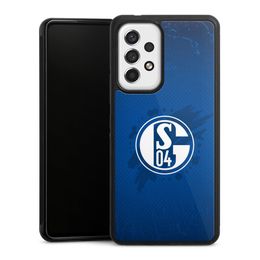 DeinDesign Galaxy A53 5G Handy Gallery Case Handyh&uuml;lle 9H Geh&auml;rtetes Glas R&uuml;ckseite H&uuml;lle Schalke 04 Official Licensed Product Fc Schalke 04 Gallery Case