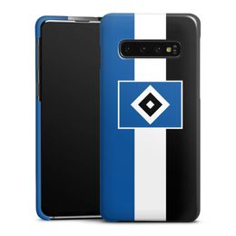 DeinDesign Galaxy S10 Handy Premium Case Smartphone Handyh&uuml;lle Schutzh&uuml;lle gl&auml;nzend Stripes Hamburger Sv Hsv Premium Case