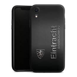 DeinDesign iPhone Xr Handy Premium Silikon H&uuml;lle Handyh&uuml;lle schwarz Case Logo Eintracht Braunschweig Official Licensed Product Silikon Premium Case