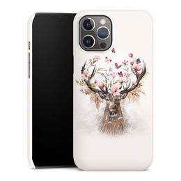 DeinDesign iPhone 12 Pro Max Handy Premium Case Smartphone Handyh&uuml;lle Schutzh&uuml;lle matt Deer Flowers Animals Premium Case