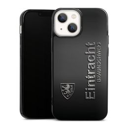 DeinDesign iPhone 13 Mini Handy Slim Case extra d&uuml;nn Silikon Handyh&uuml;lle schwarz H&uuml;lle Logo Eintracht Braunschweig Official Licensed Product Silikon Slim Case