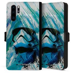 DeinDesign Huawei P30 Pro Handy Klapph&uuml;lle Handyh&uuml;lle aus Kunst Leder schwarz Flip Case Colourful Stormtrooper Star Wars Sideflip mit langer Lasche