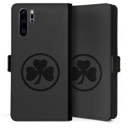 DeinDesign Huawei P30 Pro Handy Klapph&uuml;lle Handyh&uuml;lle aus Kunst Leder schwarz Flip Case Official Licensed Product Spvgg Greuther F&uuml;rth Clover Sideflip mit langer