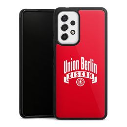 DeinDesign Galaxy A53 5G Handy Gallery Case Handyh&uuml;lle 9H Geh&auml;rtetes Glas R&uuml;ckseite H&uuml;lle 1. Fc Union Berlin Official Licensed Product Fcu Gallery Case