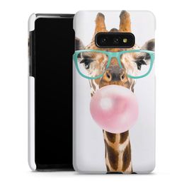 DeinDesign Galaxy S10e Handy Premium Case Smartphone Handyh&uuml;lle Schutzh&uuml;lle matt Giraffe Animals Glasses Premium Case