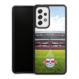 DeinDesign Galaxy A53 5G Handy Gallery Case Handyh&uuml;lle 9H Geh&auml;rtetes Glas R&uuml;ckseite H&uuml;lle Official Licensed Product Stadium Rb Leipzig Gallery Case