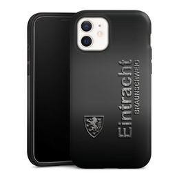 DeinDesign iPhone 12 mini Handy Panzer Handyh&uuml;lle robuste Outdoor H&uuml;lle Schutzh&uuml;lle matt Logo Eintracht Braunschweig Official Licensed Product Tough Case