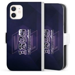 DeinDesign iPhone 12 mini Handy Klapph&uuml;lle Handyh&uuml;lle aus Kunst Leder wei&szlig; Flip Case Vfl Osnabr&uuml;ck Sports Official Licensed Product Sideflip mit Lasche