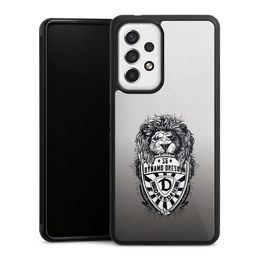DeinDesign Galaxy A53 5G Handy Gallery Case Handyh&uuml;lle 9H Geh&auml;rtetes Glas R&uuml;ckseite H&uuml;lle Sgd Lion Sg Dynamo Dresden Gallery Case