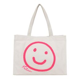 Damen Shopper "Easy01 Limited Smile", Fritzi aus Preussensand, 55% Baumwolle, 45% Polyester, unifarben, Taschen, mit Smile-Print