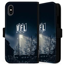 DeinDesign iPhone X Handy Klapph&uuml;lle Handyh&uuml;lle aus Kunst Leder schwarz Flip Case Soccer Vfl Osnabr&uuml;ck Official Licensed Product Sideflip mit langer Lasche