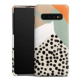 DeinDesign Galaxy S10 Handy Premium Case Smartphone Handyh&uuml;lle Schutzh&uuml;lle gl&auml;nzend Abstract Boho Kunst Premium Case
