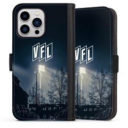 DeinDesign iPhone 13 Pro Handy Klapph&uuml;lle Handyh&uuml;lle aus Kunst Leder schwarz Flip Case Soccer Vfl Osnabr&uuml;ck Official Licensed Product Sideflip mit Lasche