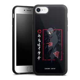 DeinDesign iPhone SE (2020) Handy Gallery Case Handyh&uuml;lle 9H Geh&auml;rtetes Glas R&uuml;ckseite H&uuml;lle Itachi Uchiha Official Licensed Product Naruto Shippuden Gallery 