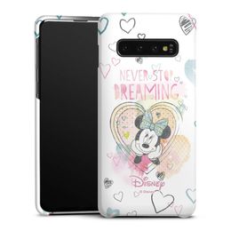 DeinDesign Galaxy S10 Handy Premium Case Smartphone Handyh&uuml;lle Schutzh&uuml;lle gl&auml;nzend Official Licensed Product Minnie Mouse Disney Premium Case