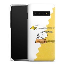 DeinDesign Galaxy S10 Handy Premium Case Smartphone Handyh&uuml;lle Schutzh&uuml;lle gl&auml;nzend Snoopy Peanuts Children Premium Case