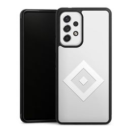 DeinDesign Galaxy A53 5G Handy Gallery Case Handyh&uuml;lle 9H Geh&auml;rtetes Glas R&uuml;ckseite H&uuml;lle Hsv Coat Of Arms Hamburger Sv Gallery Case