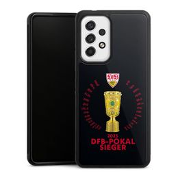 DeinDesign Galaxy A53 5G Handy Gallery Case Handyh&uuml;lle 9H Geh&auml;rtetes Glas R&uuml;ckseite H&uuml;lle Official Licensed Product Vfb Stuttgart Trophy Gallery Case