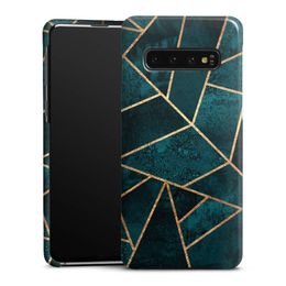 DeinDesign Galaxy S10 Handy Premium Case Smartphone Handyh&uuml;lle Schutzh&uuml;lle gl&auml;nzend Stone Elisabeth Fredriksson Gold & Copper Premium Case