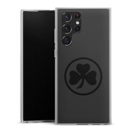 DeinDesign Galaxy S22 Ultra Handy Silikon H&uuml;lle Case transparent Handyh&uuml;lle Official Licensed Product Spvgg Greuther F&uuml;rth Clover Silikon Case